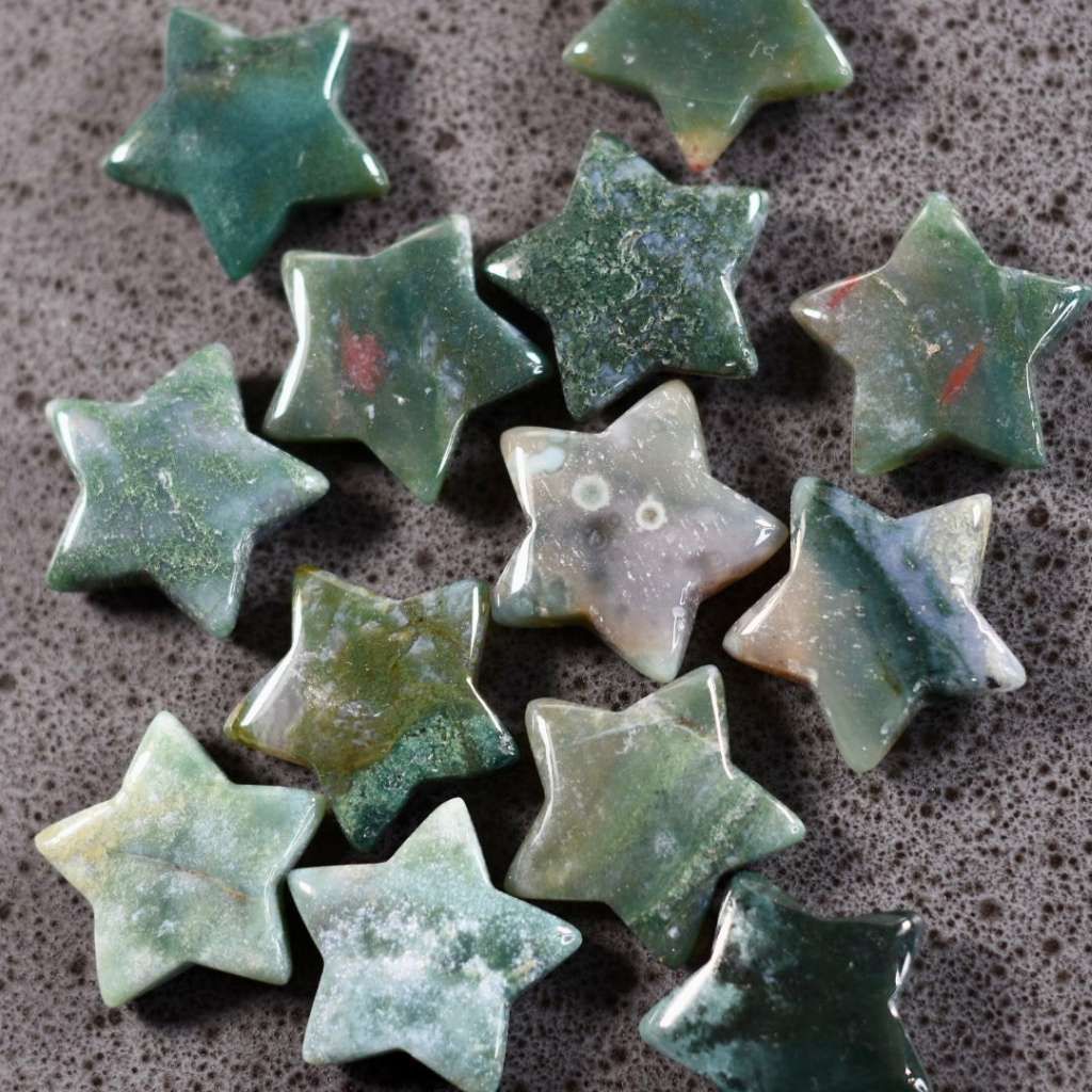 Moss Agate Star Crystal – Clary Hollow LLC
